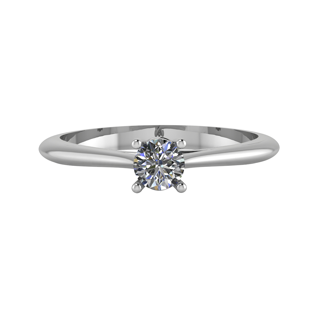 Anillo de Compromiso Solitario con Diamante Redondo Modelo Magdalena ...